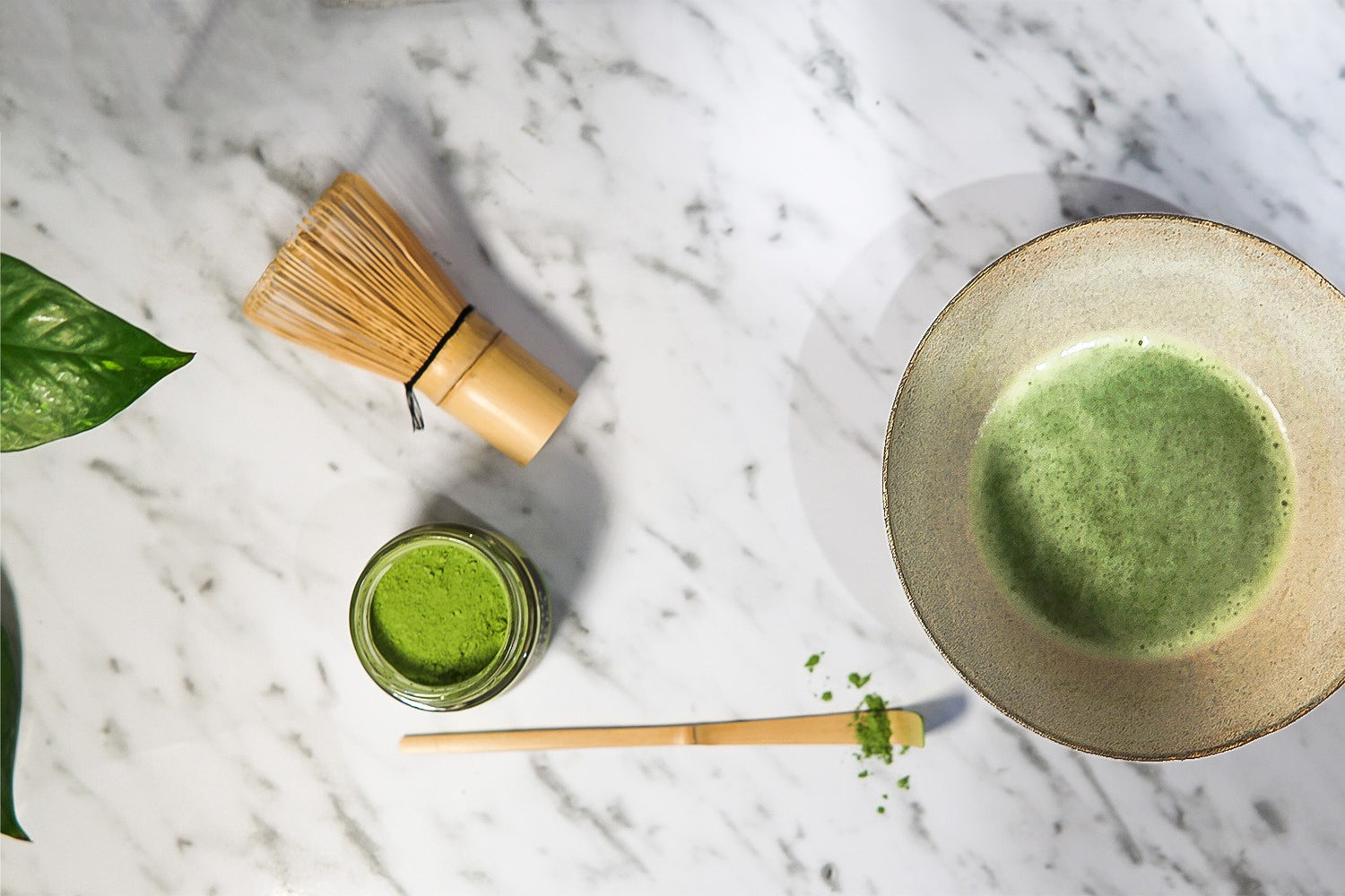 Traditionel matcha latte lavselv eller få den i tebaren Elmegade 14 – Vakka